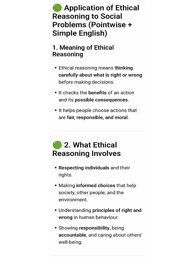 4 - Application of Ethical Reasoning | PDF