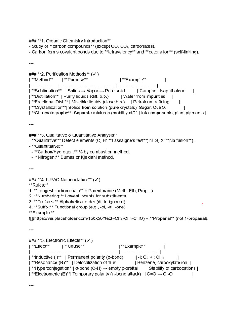 Chemistry. (Organic Chemistry and Some Principles and Basic Techniques) (Iupac+Goc) | PDF ...