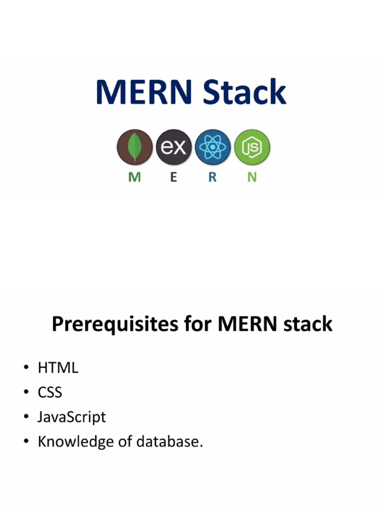 Introduction To MERN Stack (Overview) | PDF