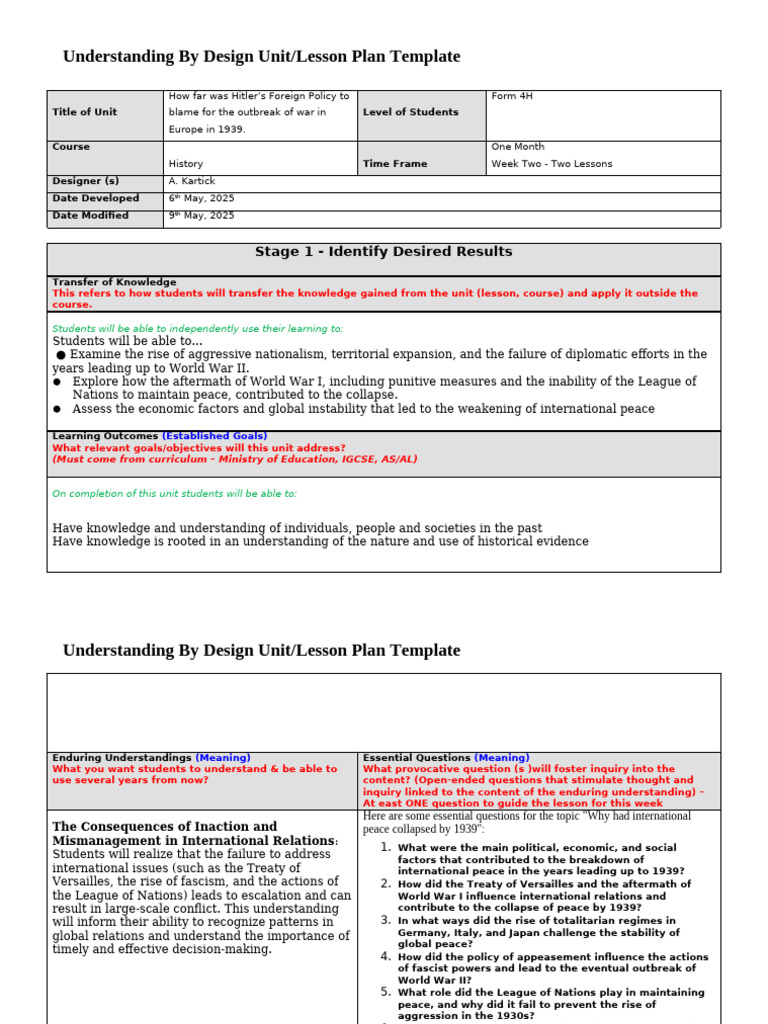 Kartick Wk 2 His (f4) t3 Journal | PDF | Critical Thinking | Lesson Plan