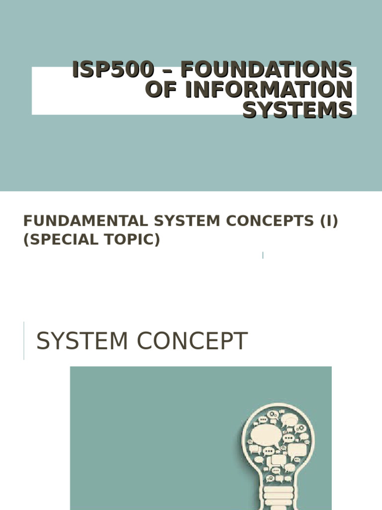 ISP500 Special Topic | PDF | System