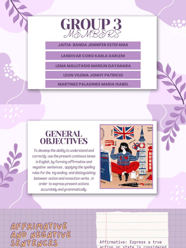 Affirmative and Negative Sentences | PDF | Verb | English Language