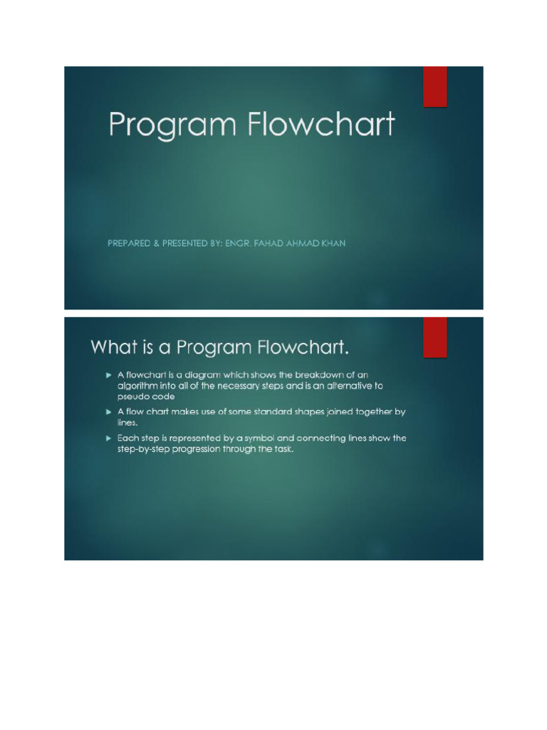 Program Flowchart Trace Table | PDF