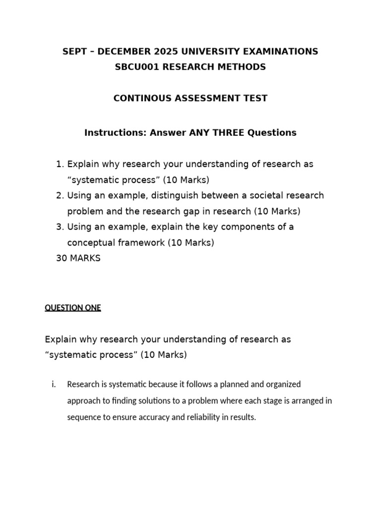 Research Methods Exam Questions 2025 | PDF | Methodology | Data Analysis