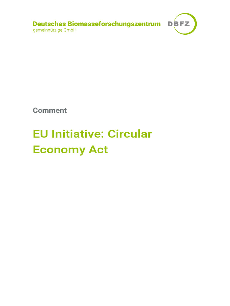 EU Circular Economy Act Insights | PDF | Subsidy | Recycling