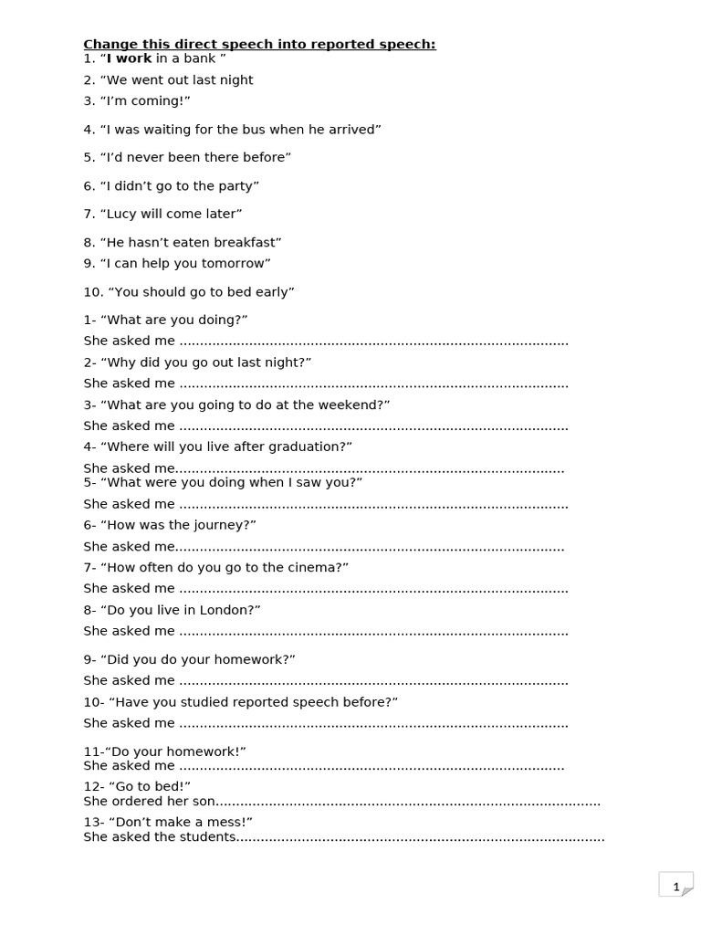 Reported SPEECH Check Up | PDF