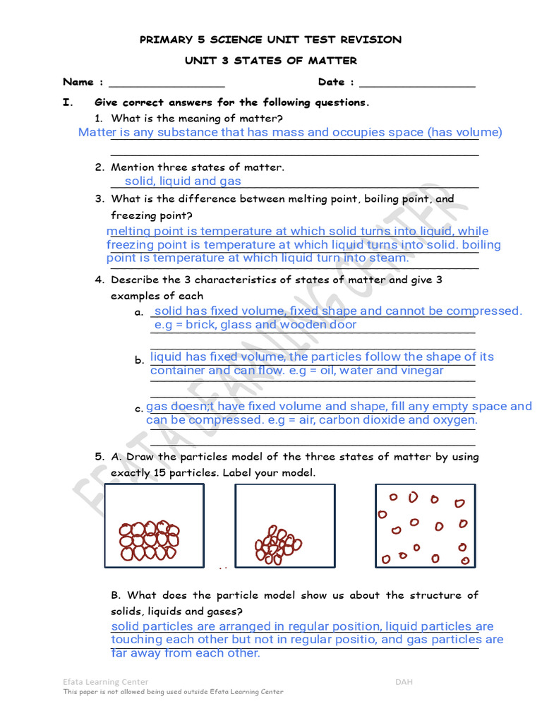Ka Primary 5 Science Ut Unit 3 | PDF | Atmosphere Of Earth | Chemical ...
