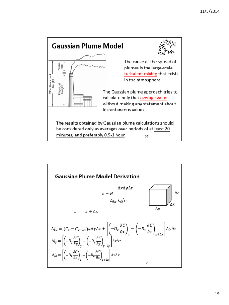 Gaussian Plume Derivation | PDF | Mechanics | Mechanical Engineering