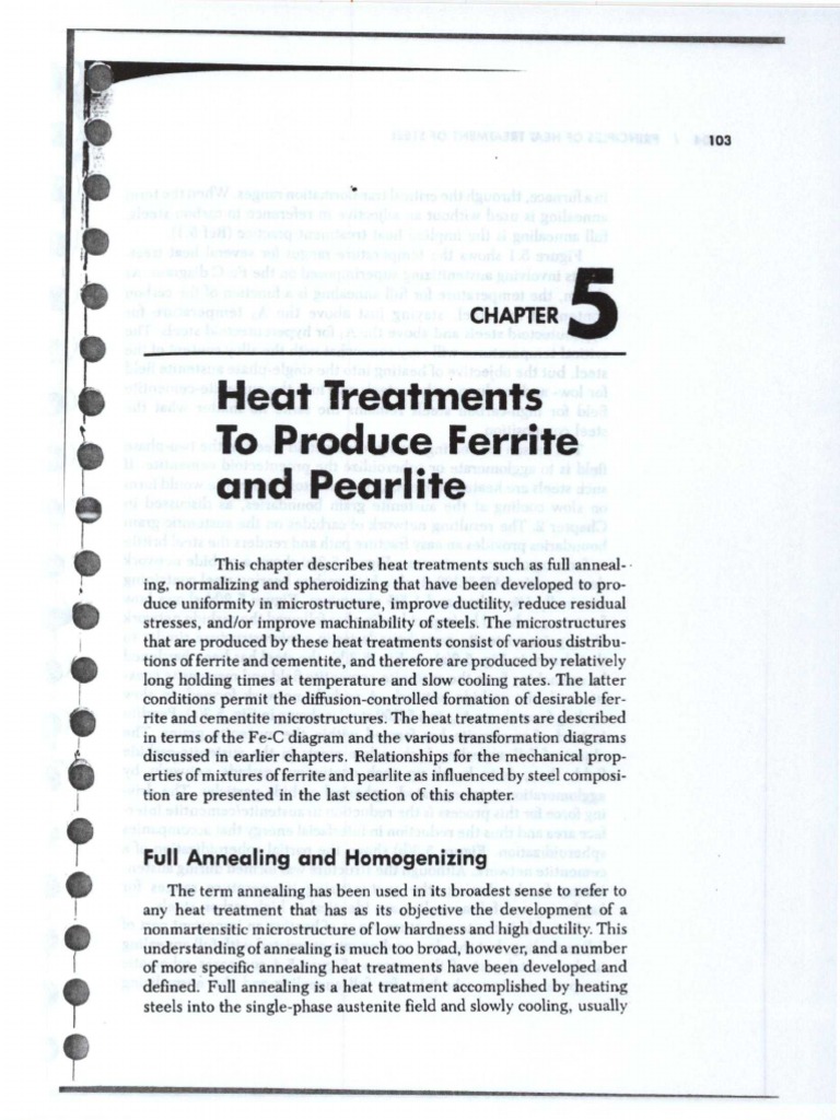 05 Heat Treatments To Produce Ferrite and Perlite | PDF | Heat Treating ...