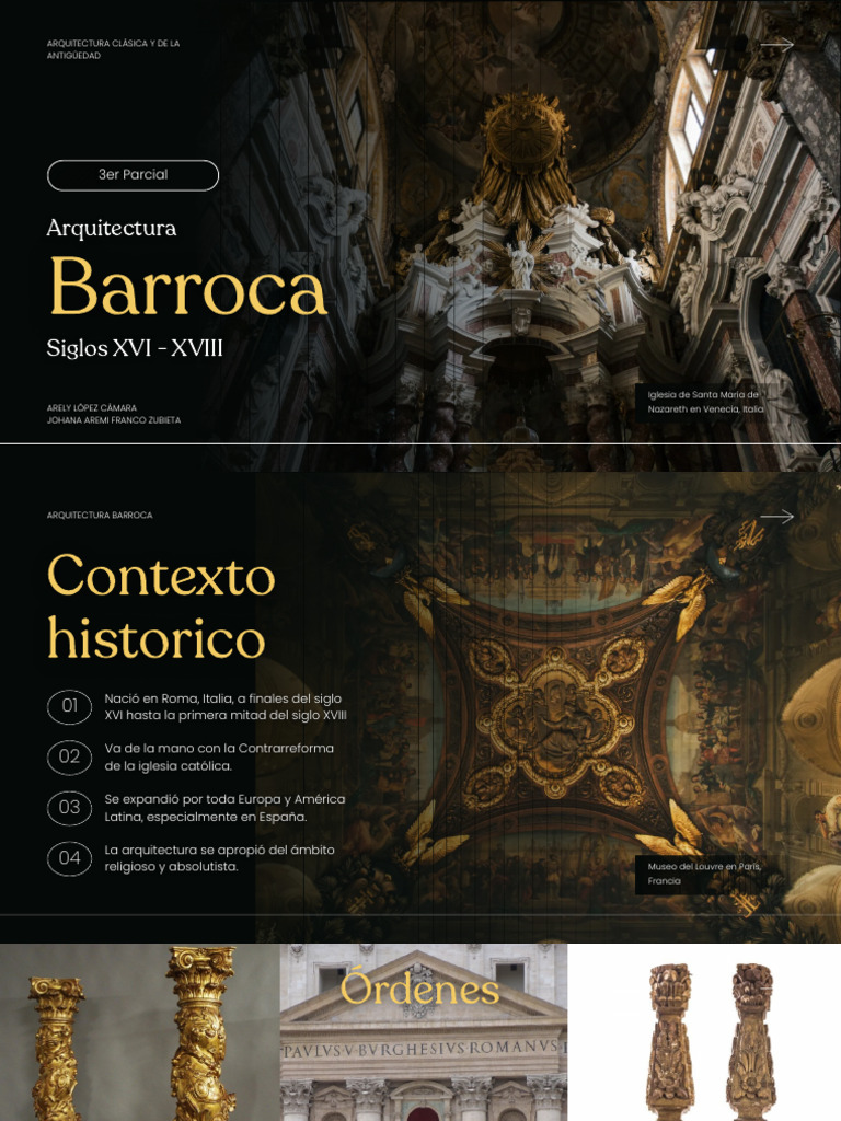 Arquitectura Barroca: Características y Obras | PDF | Barroco | Columna