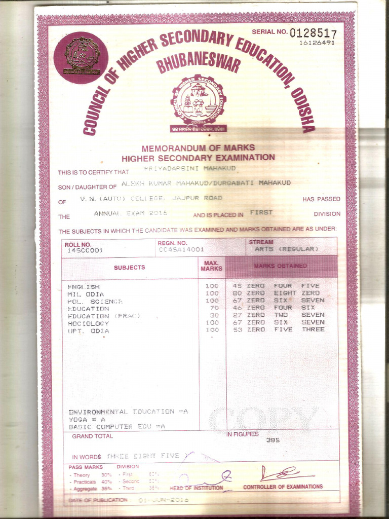 +2 Certificate | PDF