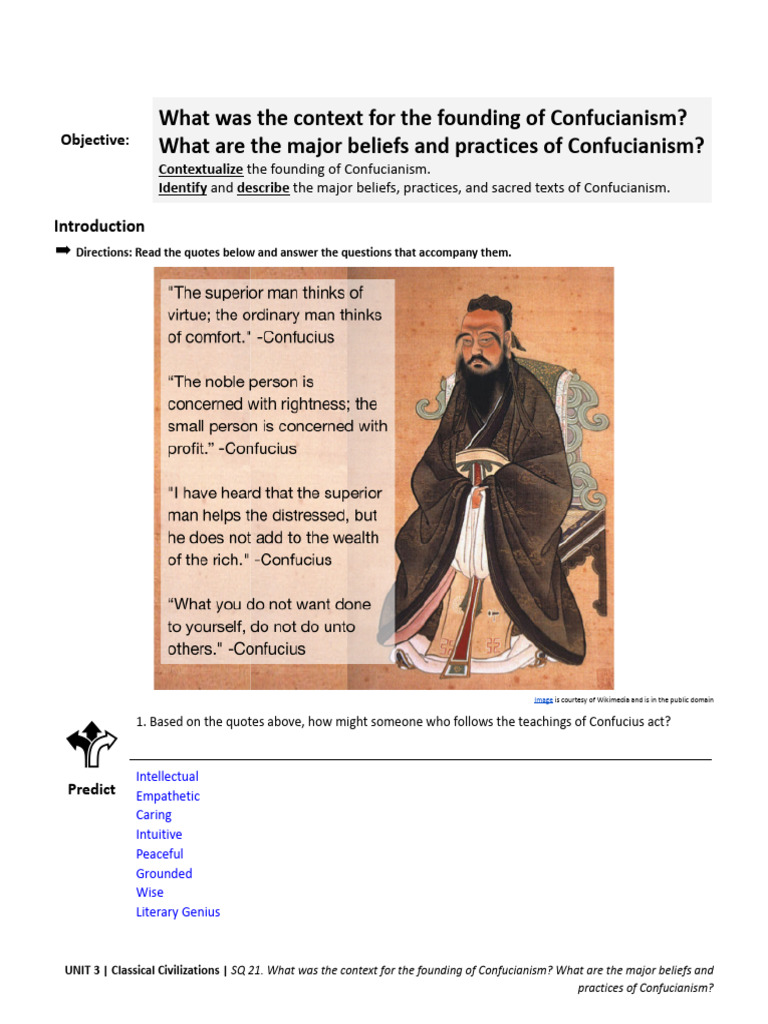 Confucianism Founding, Beliefs, & Practices | PDF | Confucianism ...