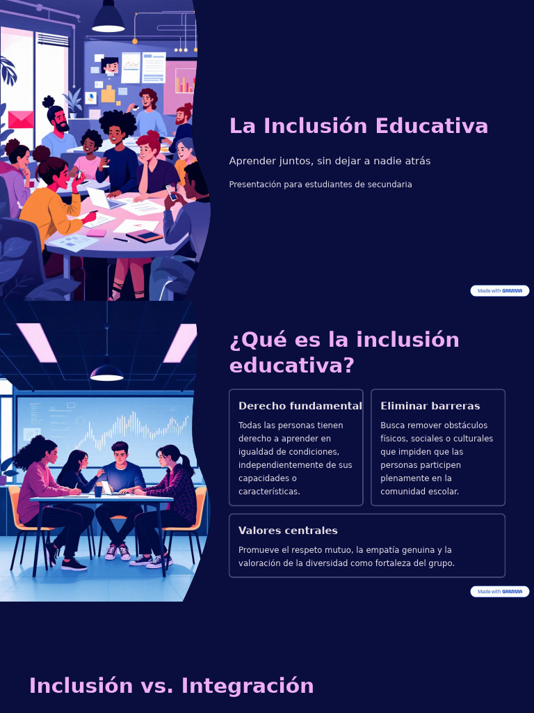 Inclusión Educativa: Aprender Sin Barreras | PDF | Inclusión (Educación ...