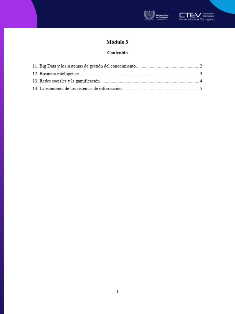 Módulo3 - SIA | PDF | Inteligencia de negocios | Big Data