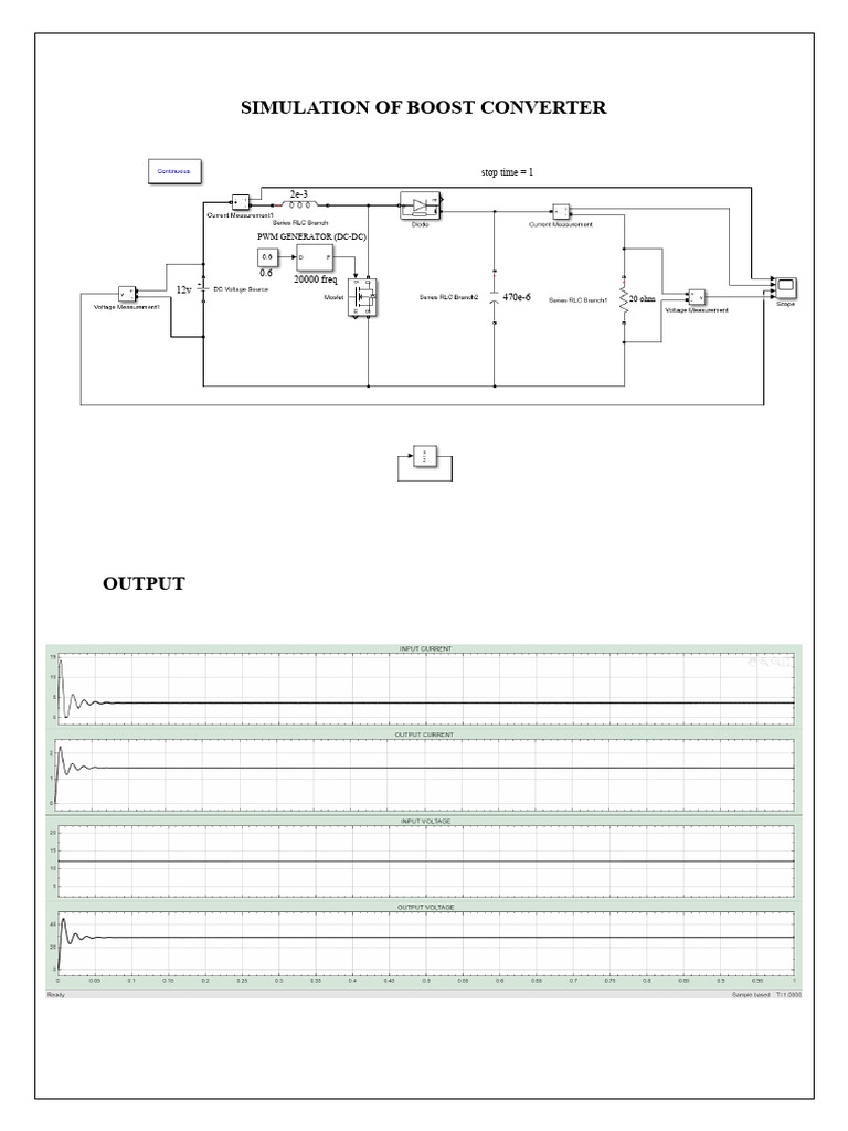 Simulation of Boost Converter | PDF