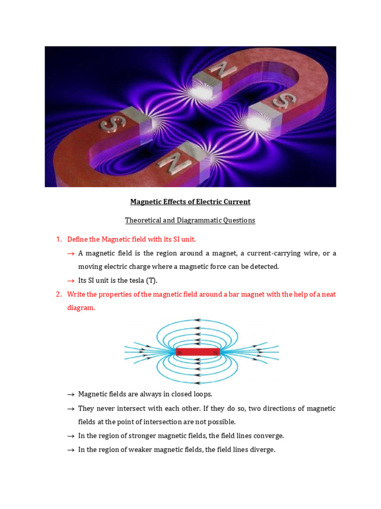 Magnetic Effects of Electric Current Explained | PDF | Alternating ...