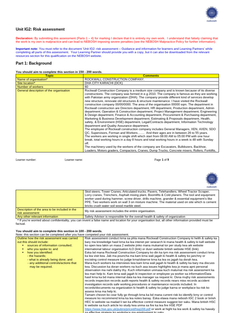 Ig2 Forms Electronic Submission v5.1 | PDF | Risk | Occupational Safety ...