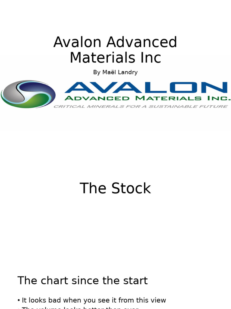 Avalon Advanced Materials Inc | PDF