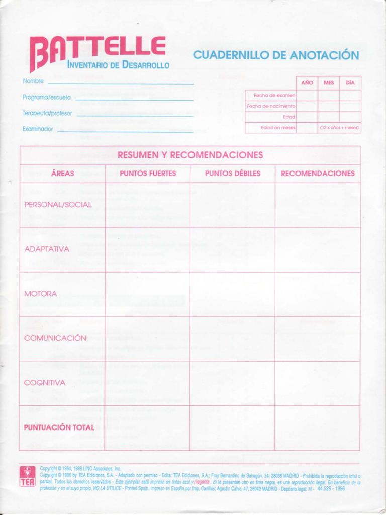 Battelle Cuadernillo | PDF