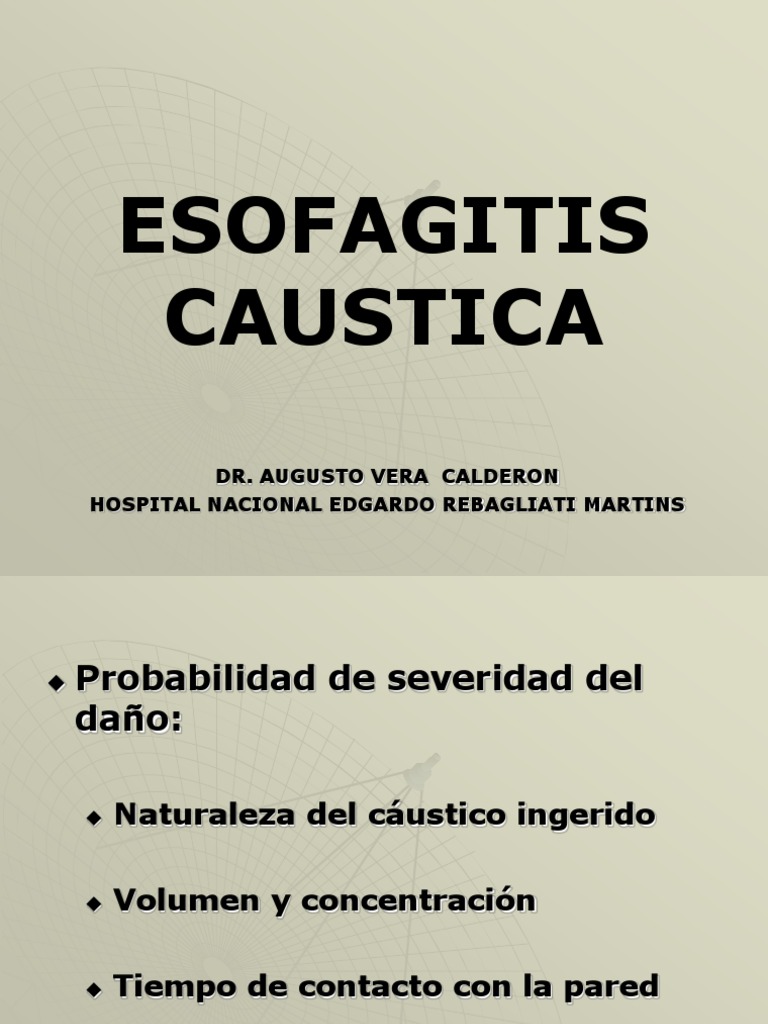 3.esofagitis Caustica | PDF | Úlcera péptica | Endoscopia