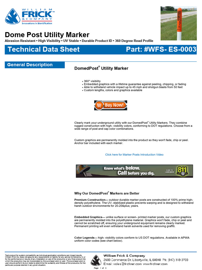 Durable DomedPost Utility Markers | PDF | Water | Materials