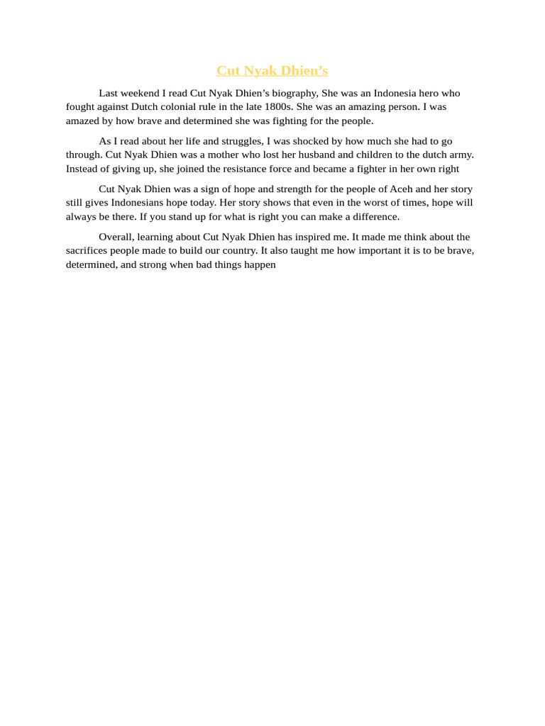 Cut Nyak Dhien | PDF