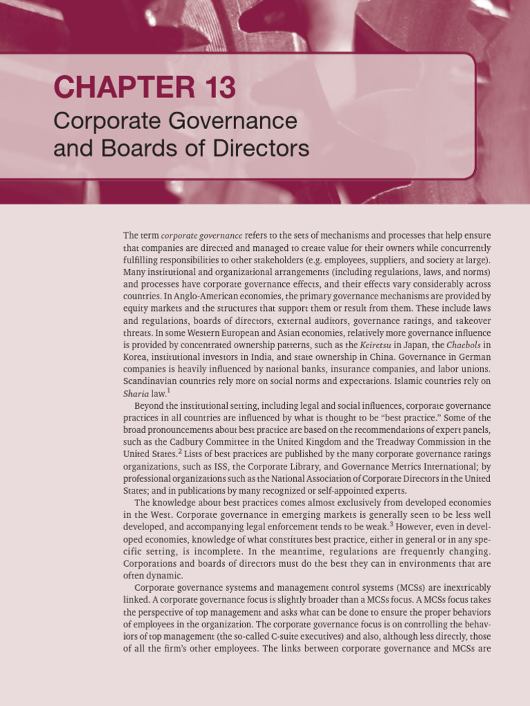 Chapter 13 | PDF | Internal Control | Sarbanes–Oxley Act