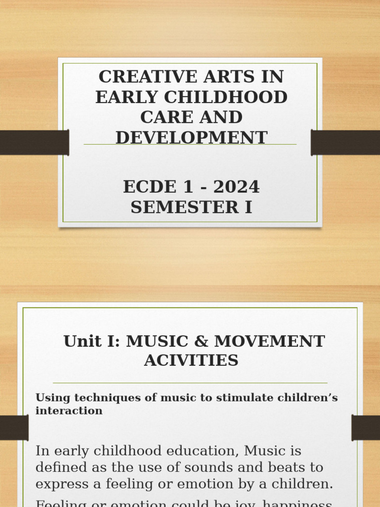 Creative Arts in Ecde 2025 | PDF | Drawing | Language Development