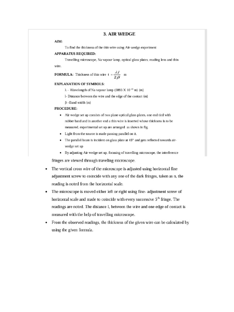 Air Wedge & Grating | PDF