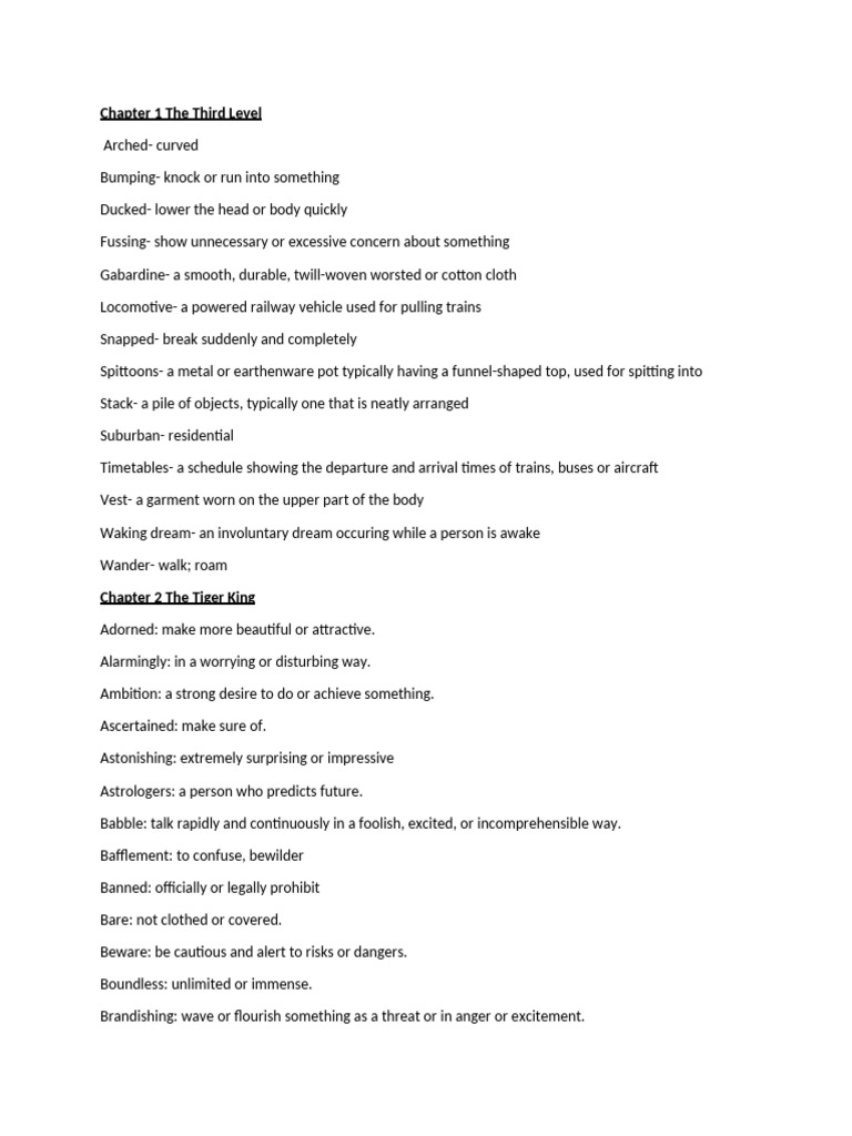 Vistas - Word Meanings (All Topics) | PDF