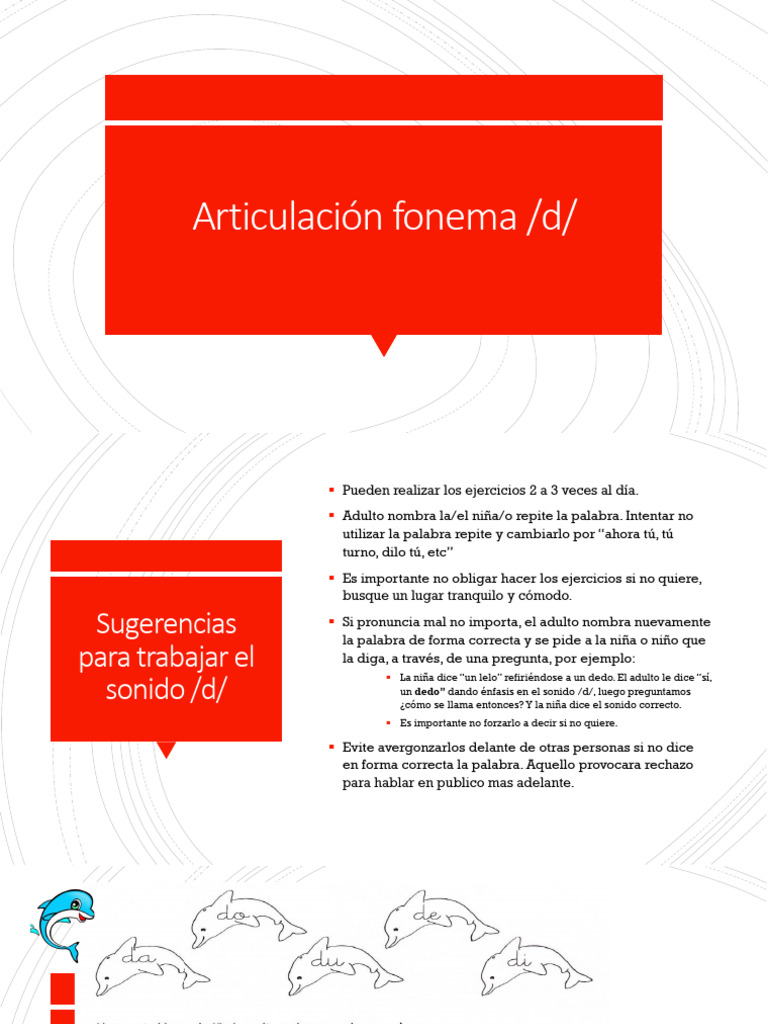 Articulación Fonema D | PDF