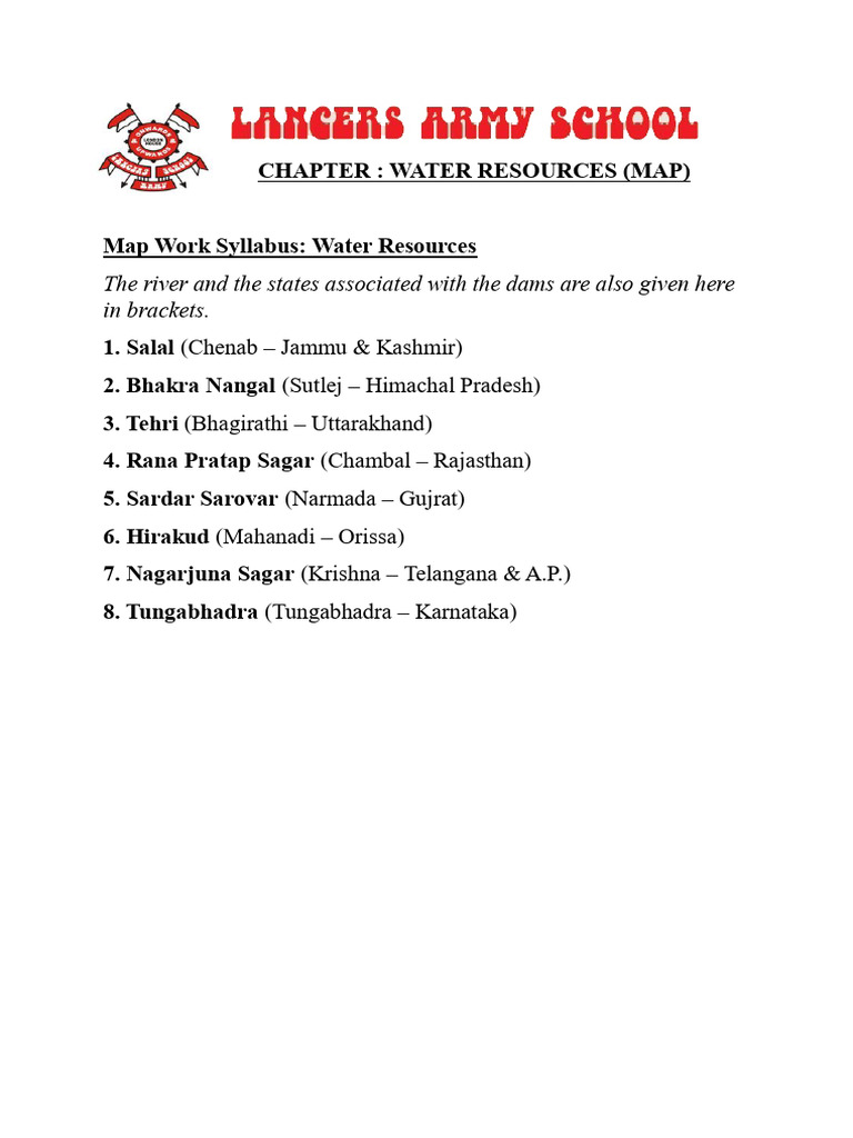 Water Resources Map | PDF