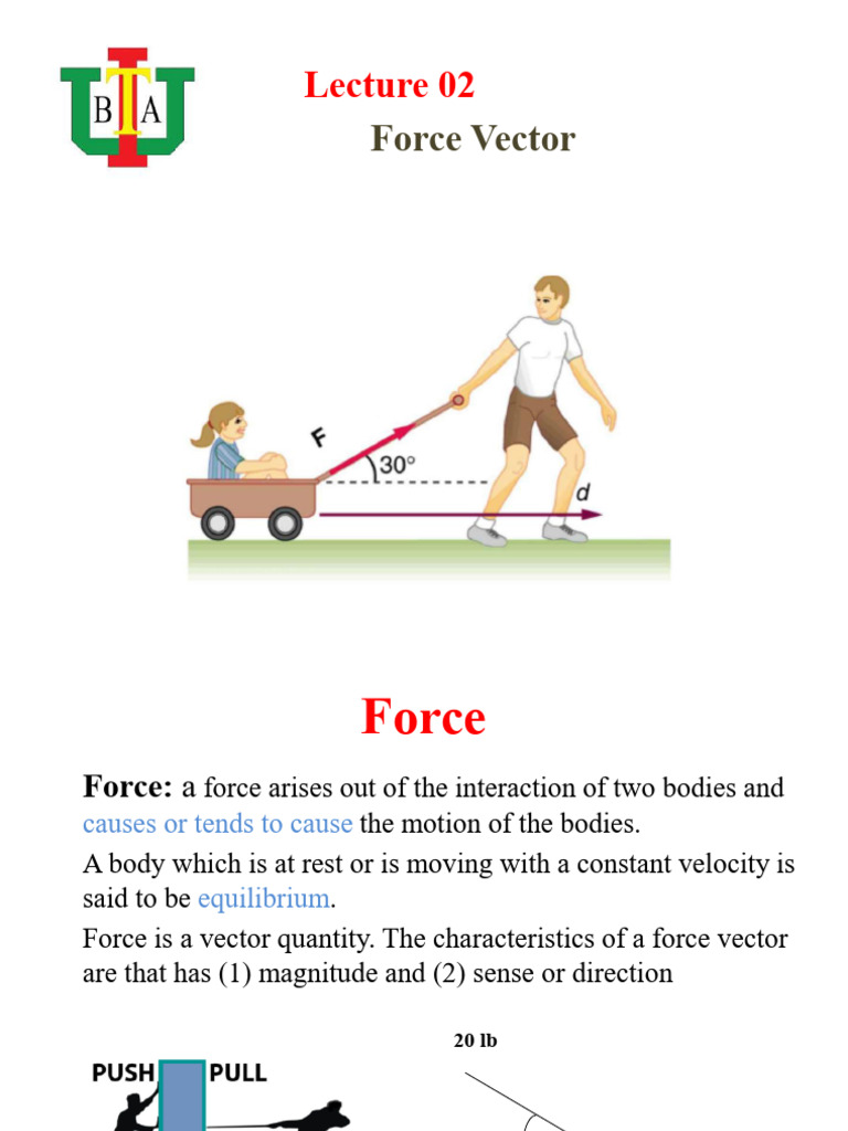 CEN 231 Lecture 02 - 065058 | PDF | Euclidean Vector | Force