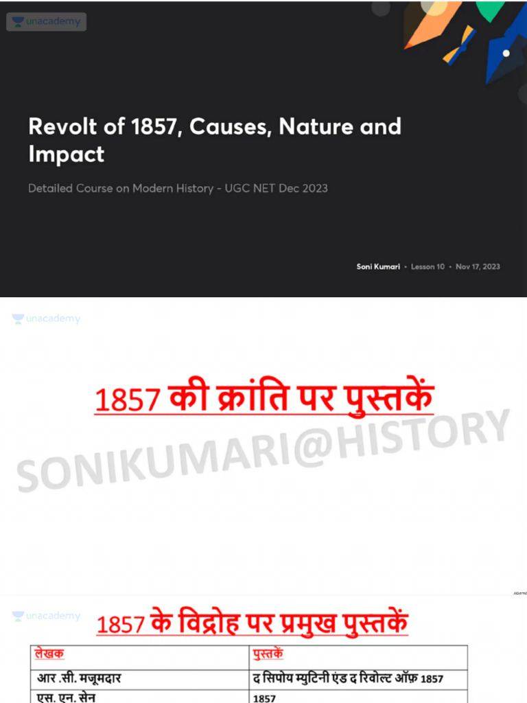 Revolt of 1857 Causes Nature and Impact No Anno | PDF