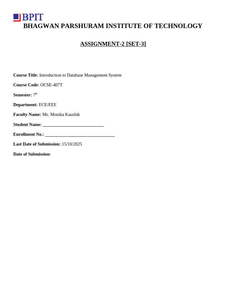 Assignment2-Set3 | PDF | Evaluation