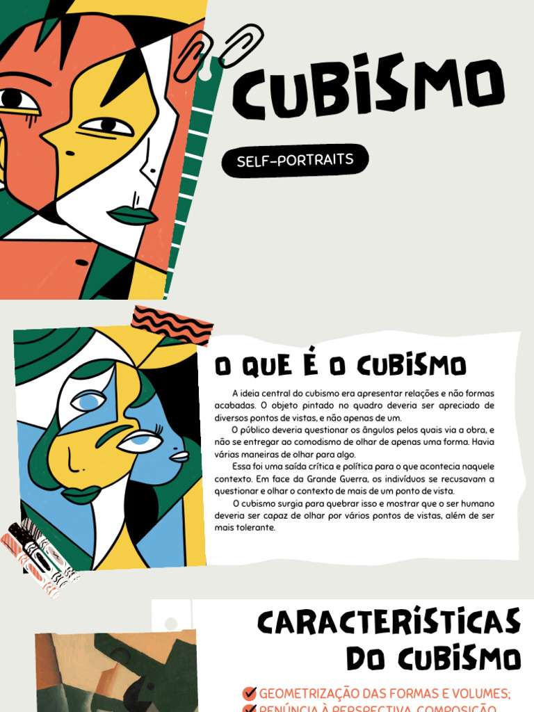 Introduction To Cubism Education Presentation in Grey Orange Blue Hand ...