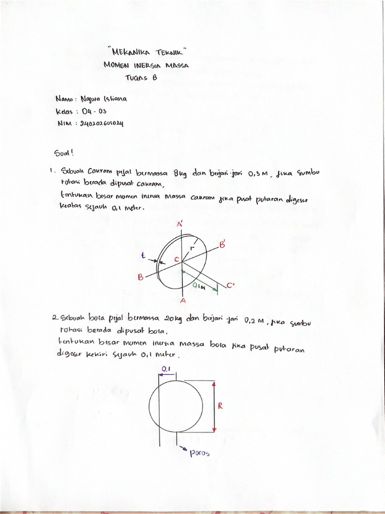 Momen Inersia Massa | PDF