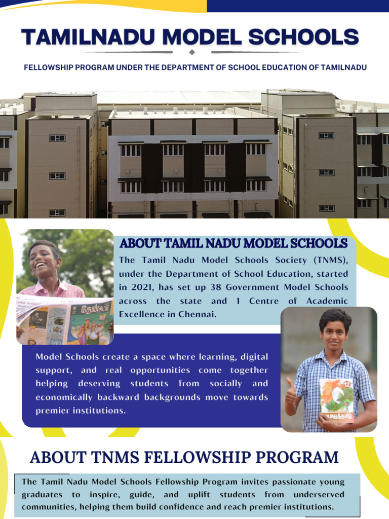 Tamil Nadu Model Schools Fellowship Program | PDF | Learning