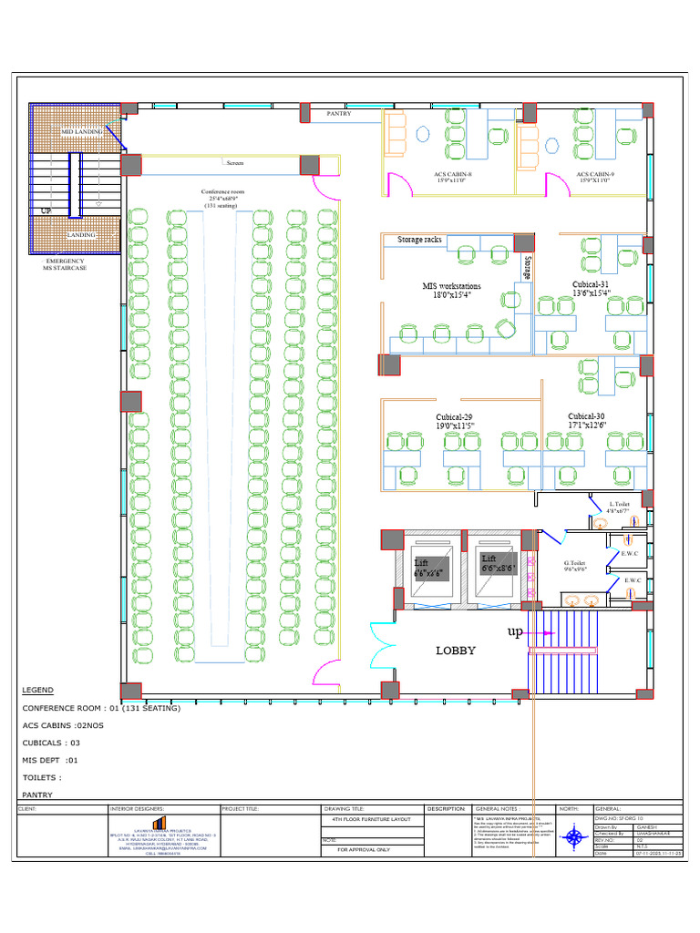 Revised Layout of 4th Floor Layout | PDF