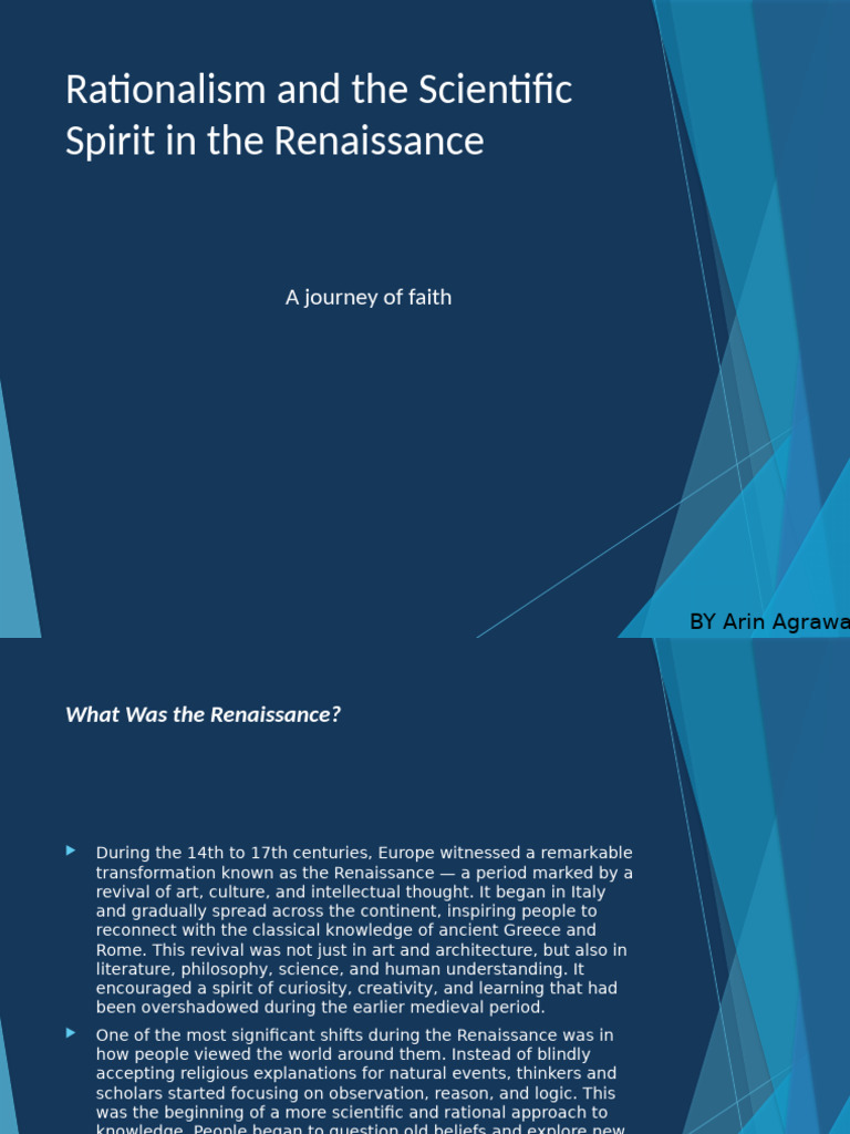 Rationalism and Scientific Spirit Renaissance | PDF | Science | Reason