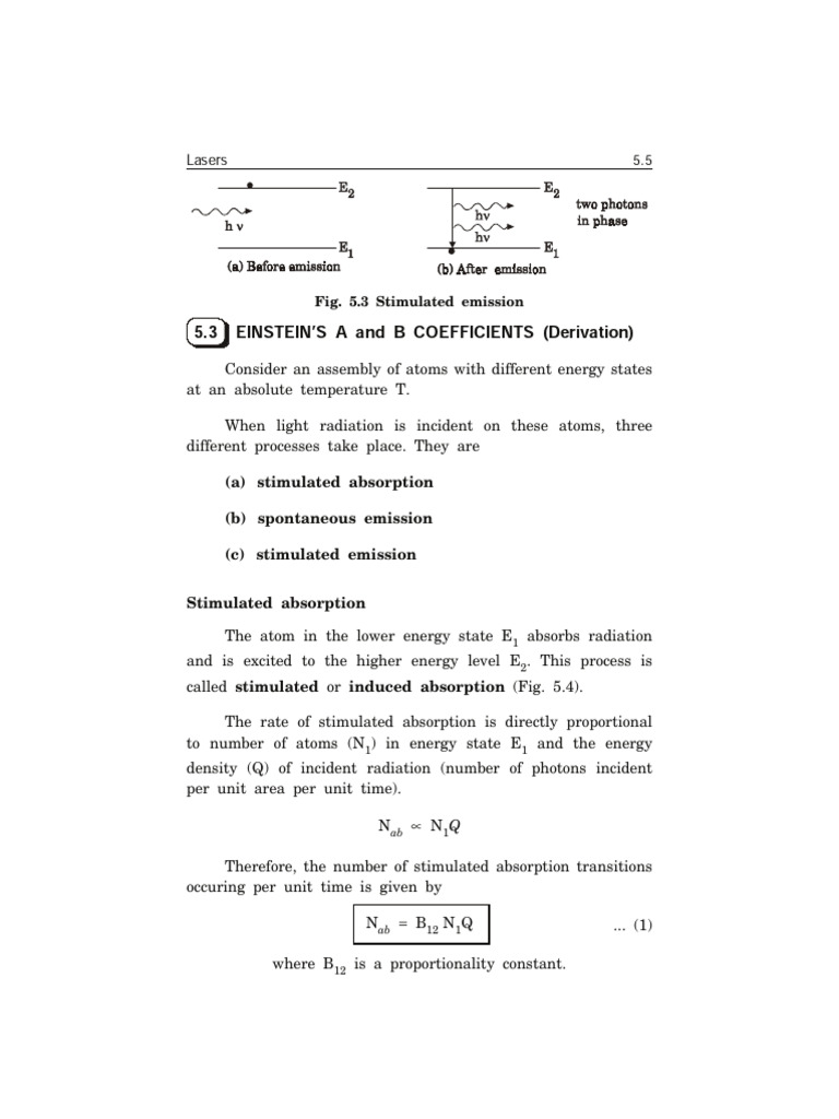 Einsteins Equation | PDF | Emission Spectrum | Physical Chemistry