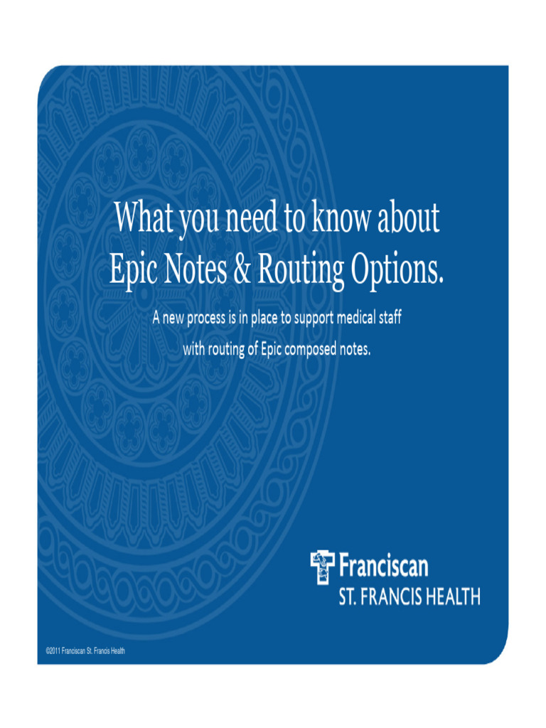 Notes - Delivery Rules For IHIE and Epic Routing Options - 12.2011 ...