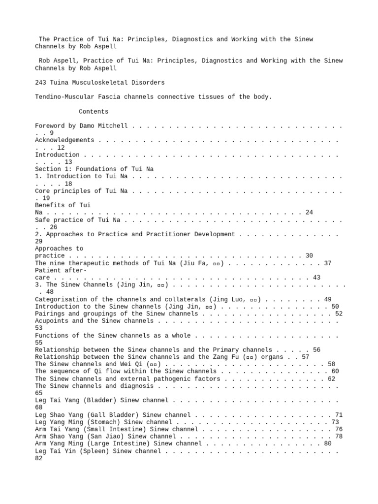 Tui Na Techniques and Diagnostics Guide | PDF | Shoulder | Traditional ...
