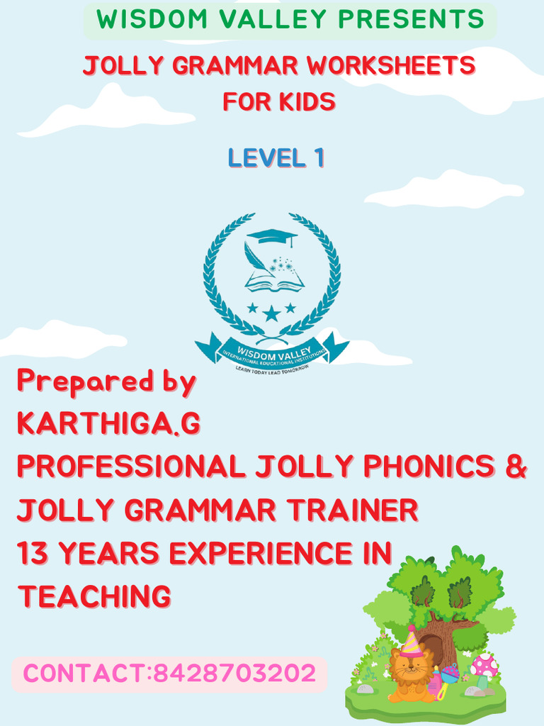Jolly Grammar Worksheets for Kids | PDF | Plural | Adverb