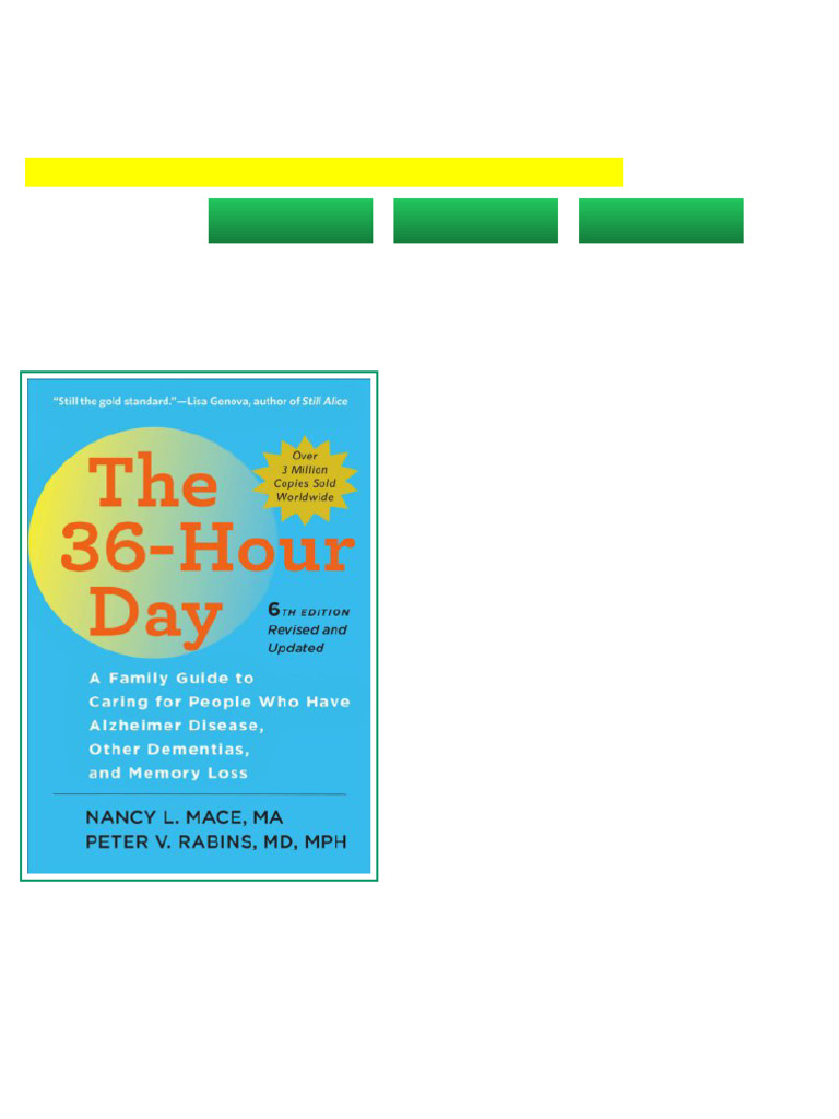 The 36 Hour Day 6th Edition Nancy L. Mace online pdf | PDF | Dementia | Medicine