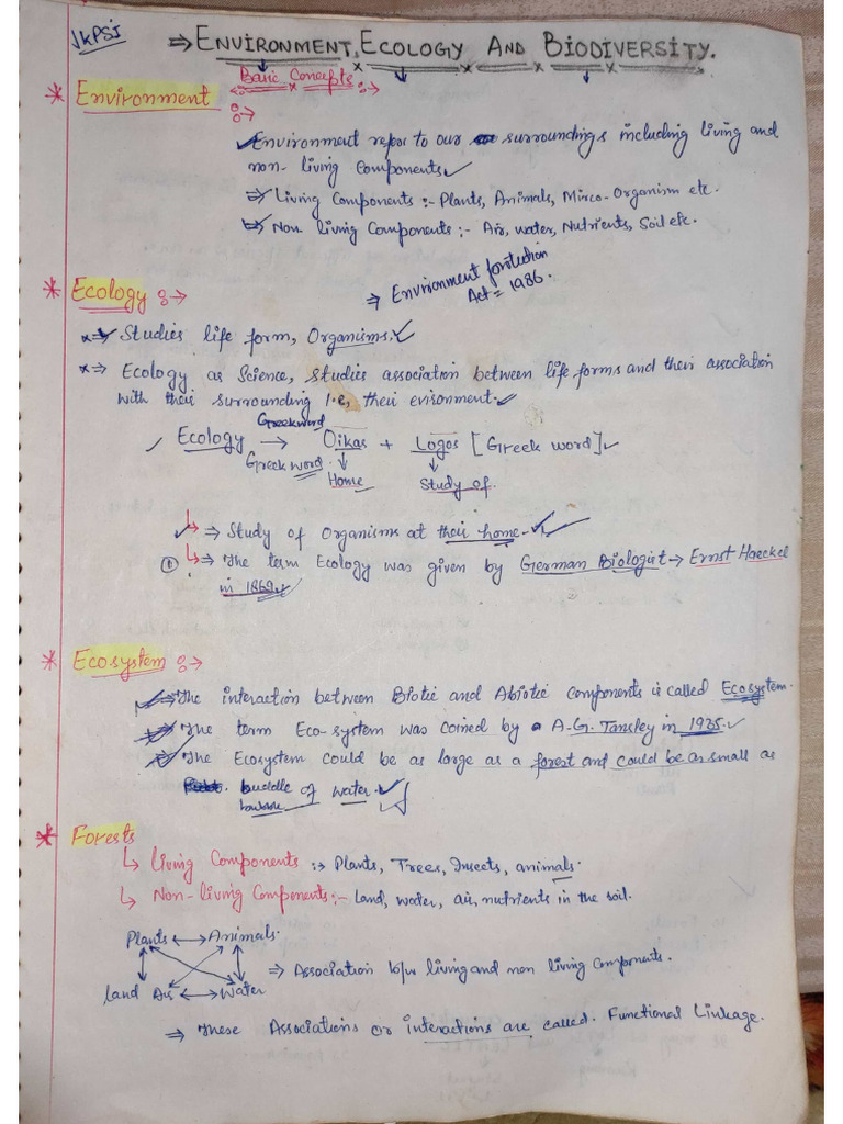 Environment Ecology and Biodiversity | PDF