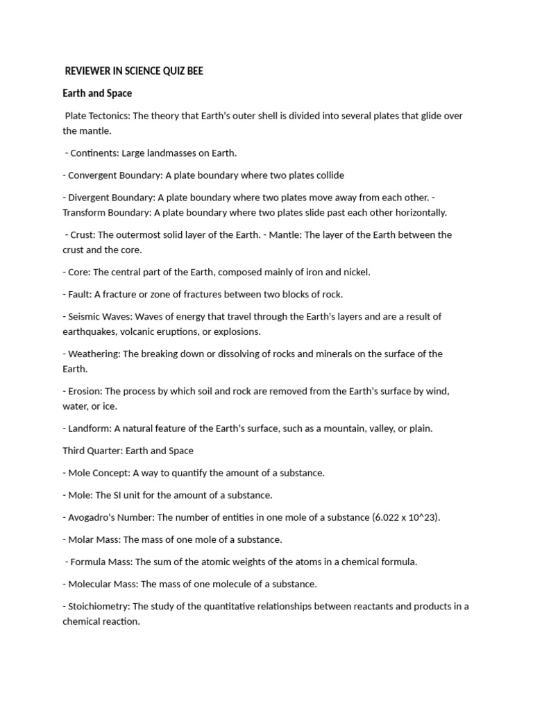 Reviewer Science G7 12 | PDF | Volcano | Earth Sciences