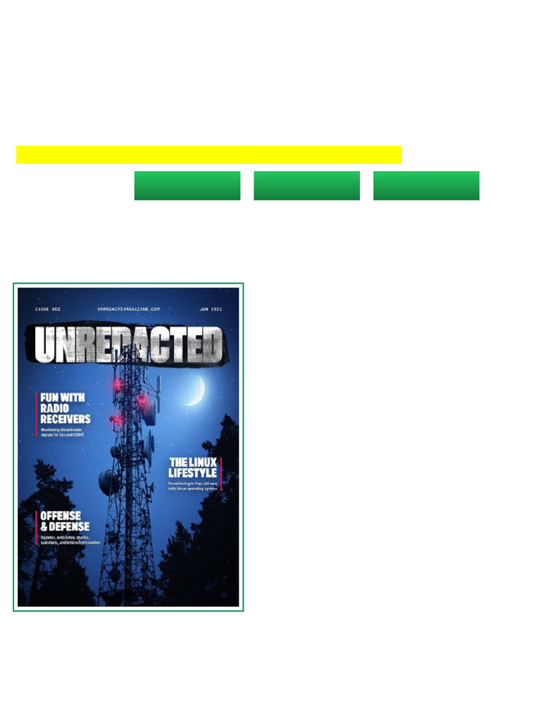 (Ebook) UNREDACTED Magazine Issue #002 - June 2022 by UNREDACTED ...