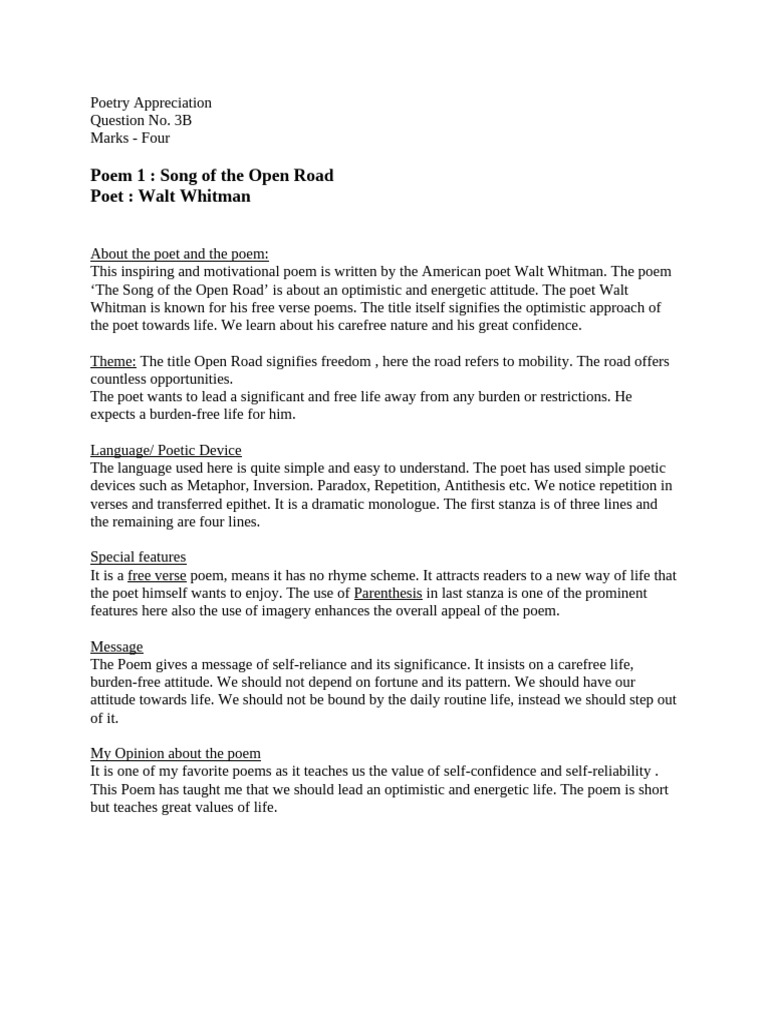 Poetry Analysis: Themes and Devices | PDF | Poetry | Poetics