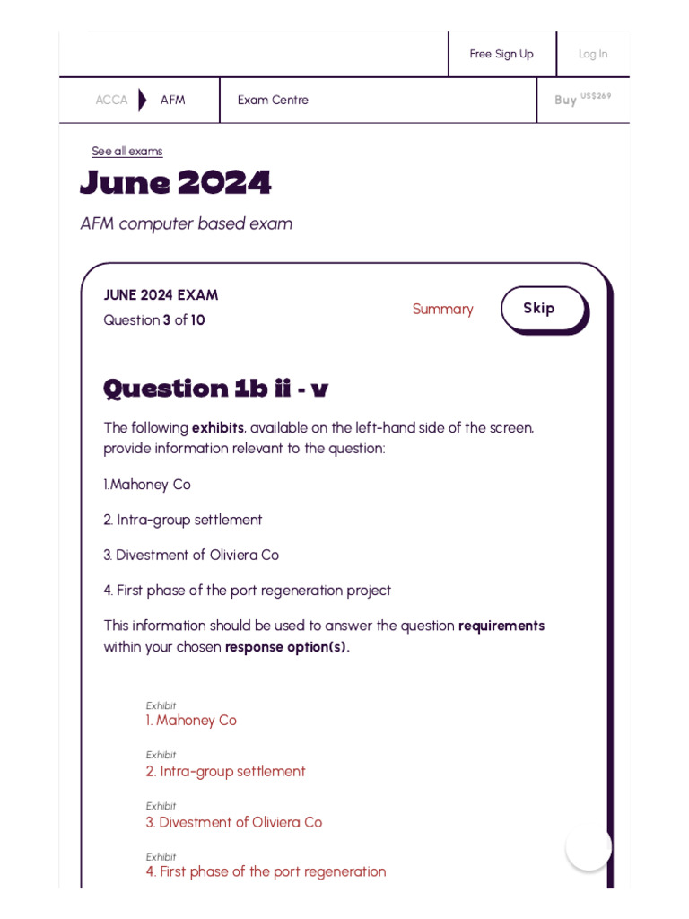 ACCA AFM June 2024 Exam Guide | PDF